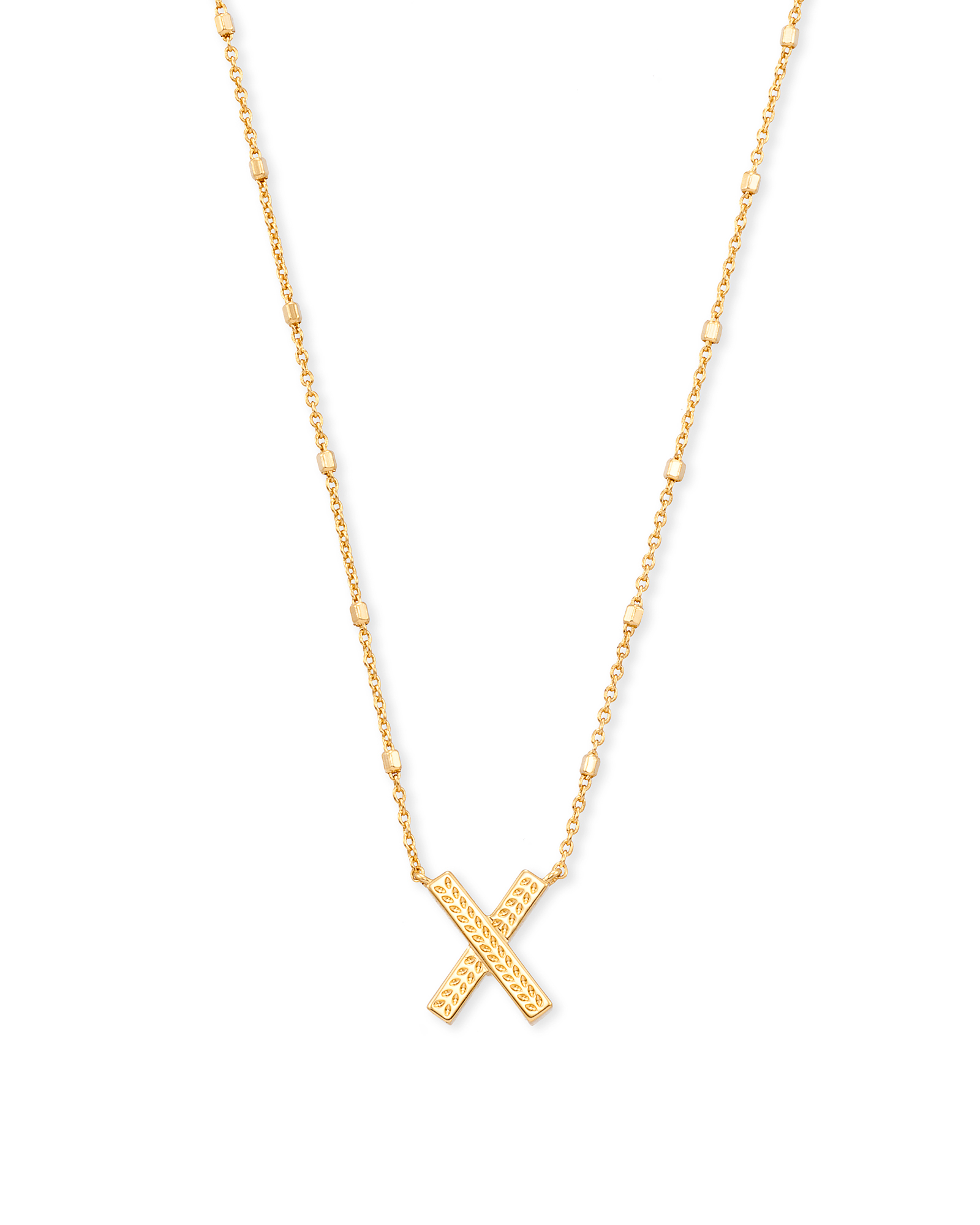 Letter X Pendant Necklace in Gold | Kendra Scott