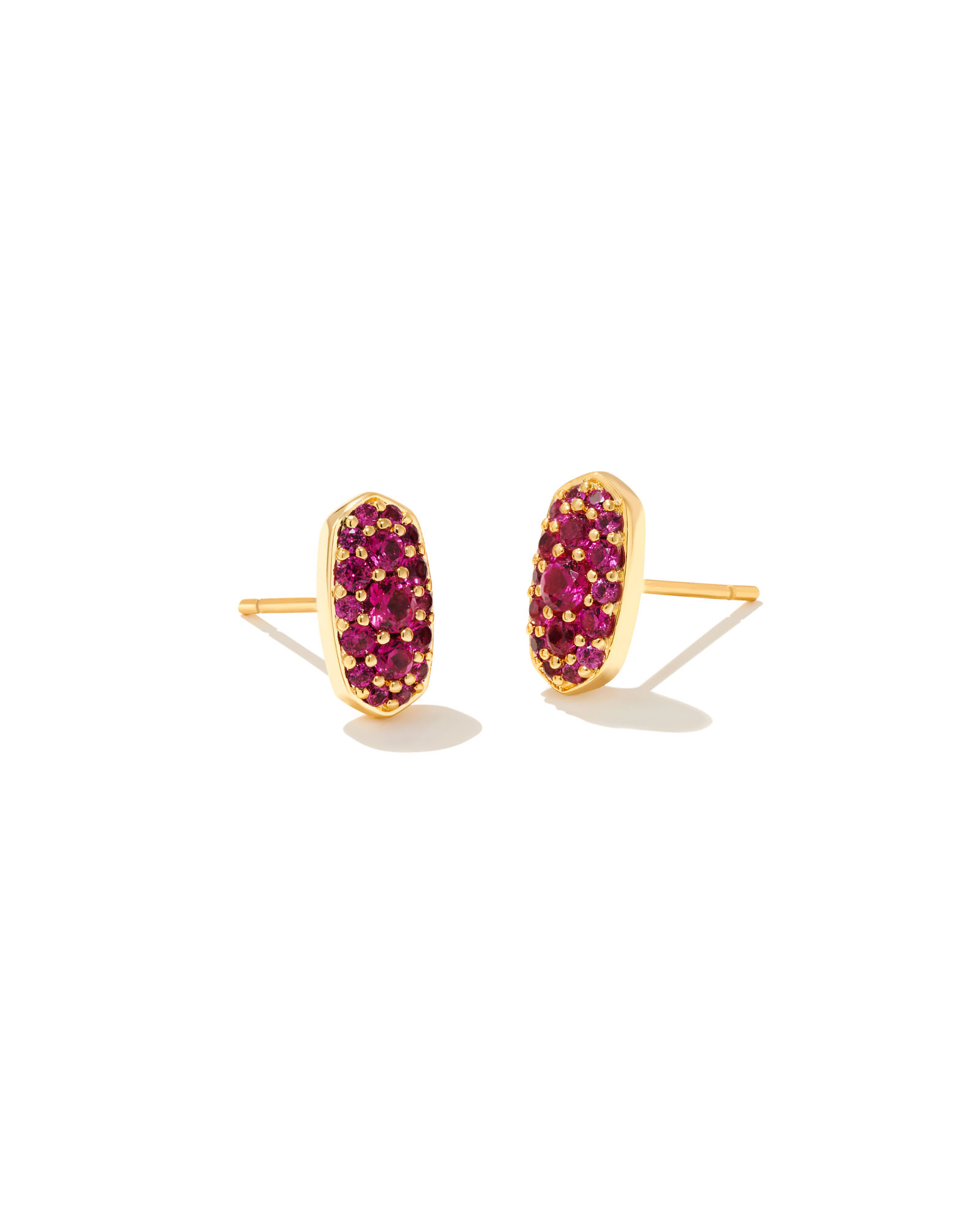 Gold Ruby Earrings