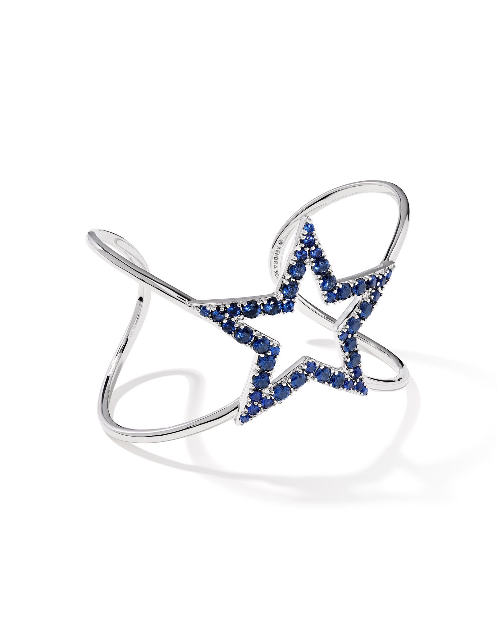 Darcy Silver Cuff Bracelet in Blue Crystal | Kendra Scott