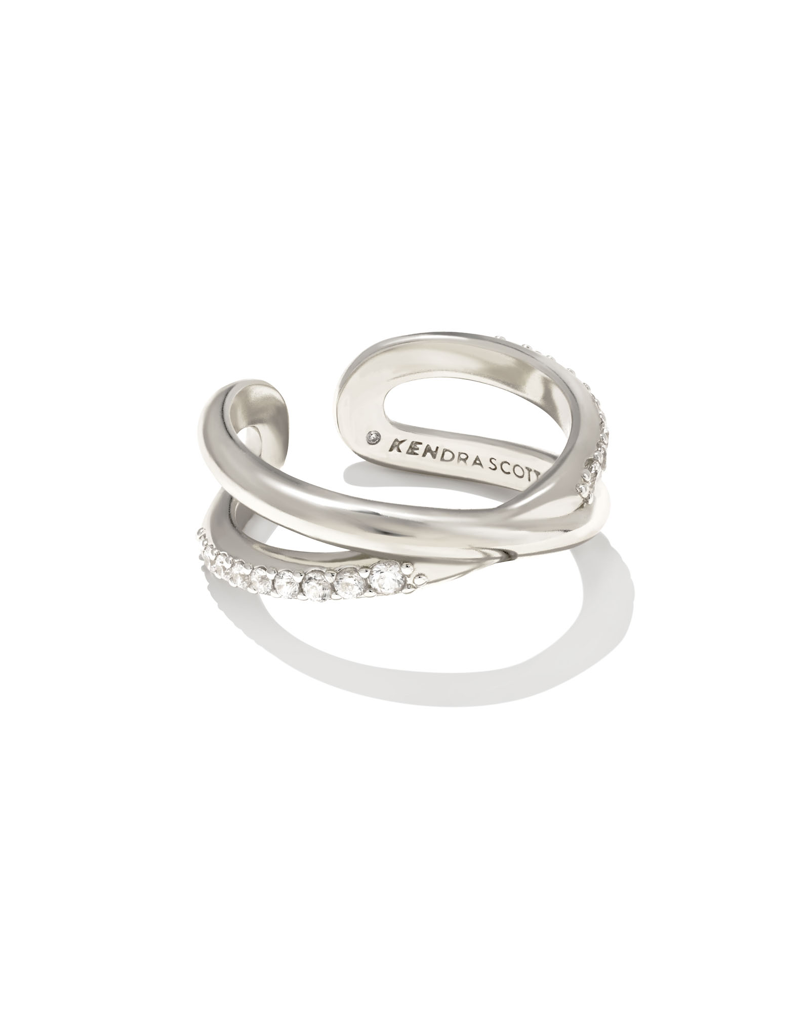 Annie Silver Infinity Ring in White Crystal | Kendra Scott