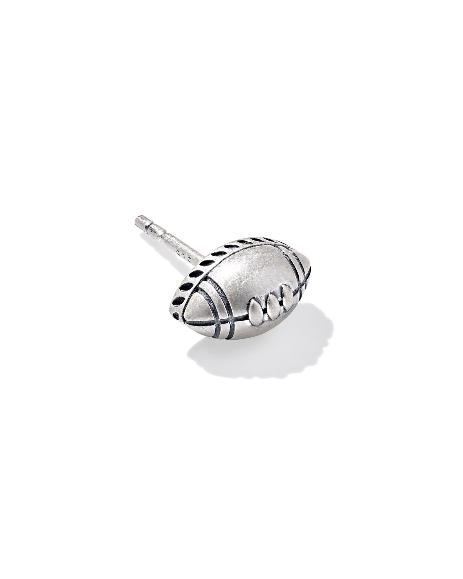 Football Oxidized Sterling Silver Single Stud Earring | Kendra Scott
