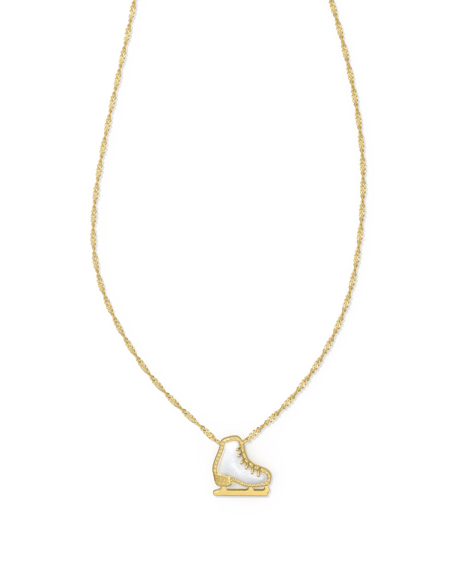 Ice Skate Gold Short Pendant Necklace | Kendra Scott