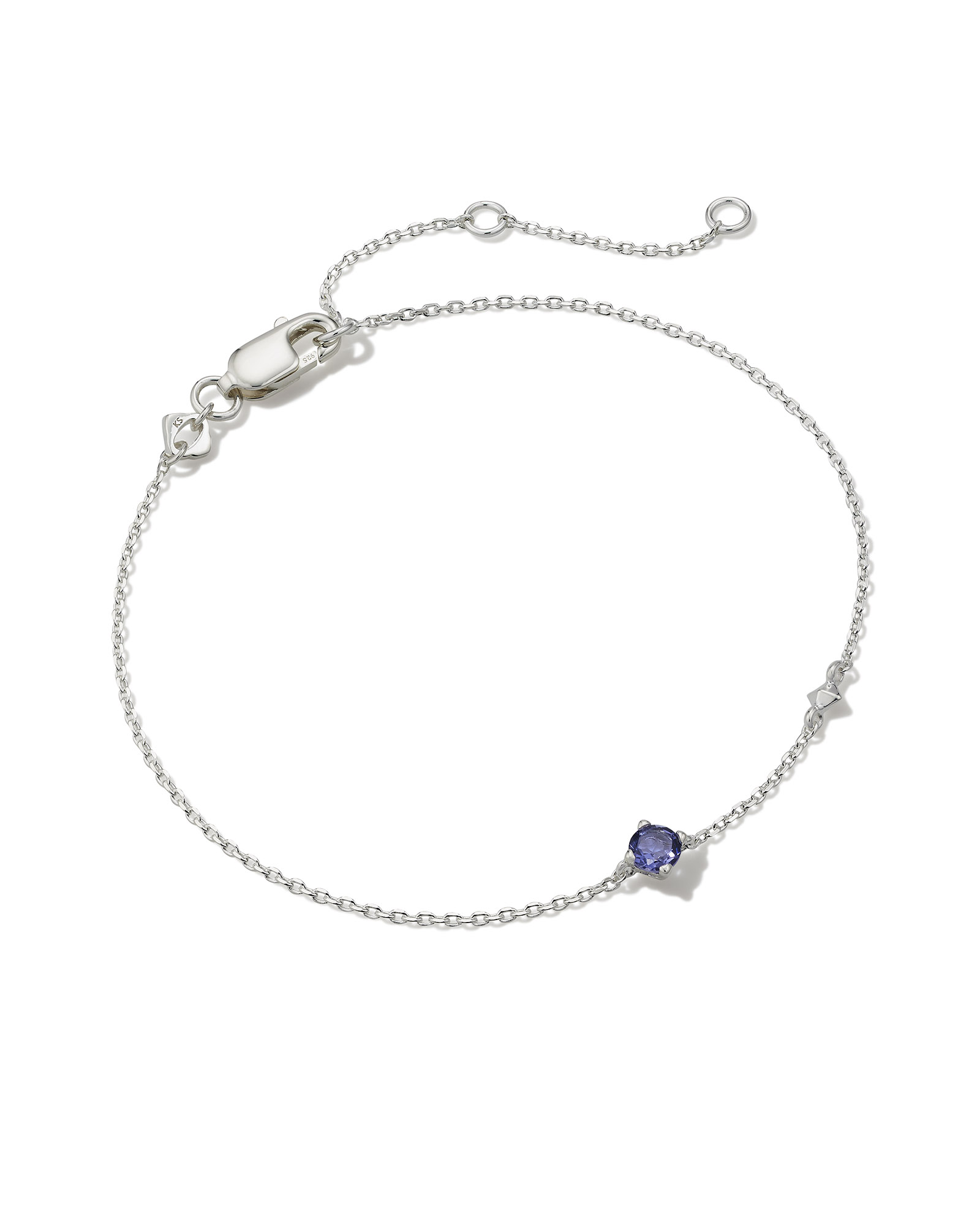 Maisie Sterling Silver Delicate Chain Bracelet in Blue Iolite | Kendra ...