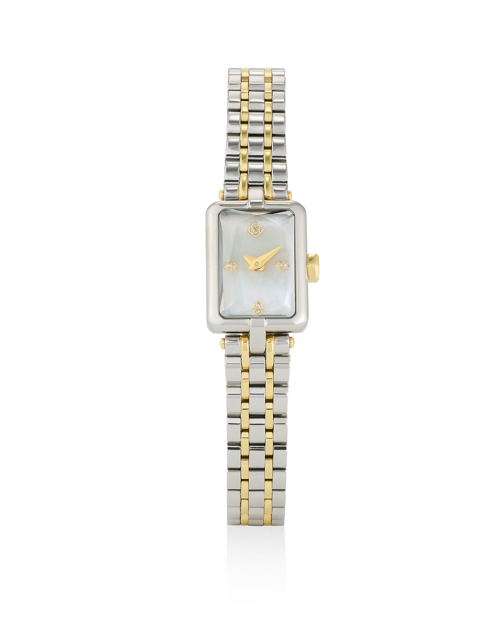 Adela Two Tone Stainless Steel Watch in Ivory Mother-of-Pearl | Kendra ...