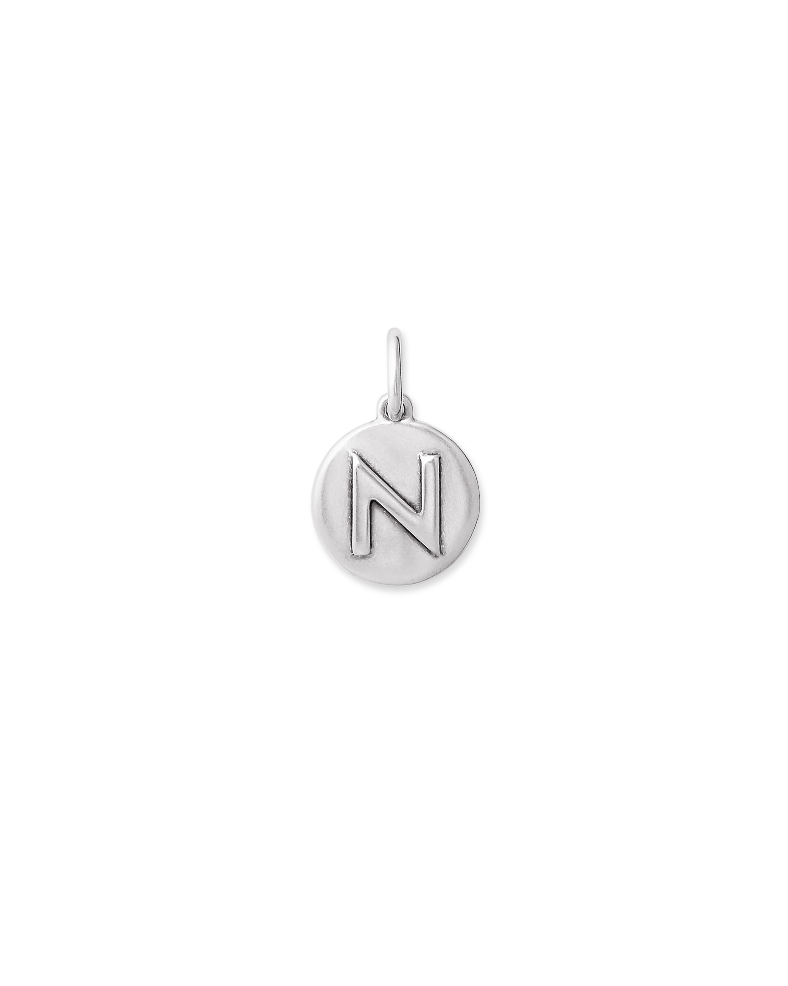 Letter N Coin Charm in Oxidized Sterling Silver | Kendra Scott