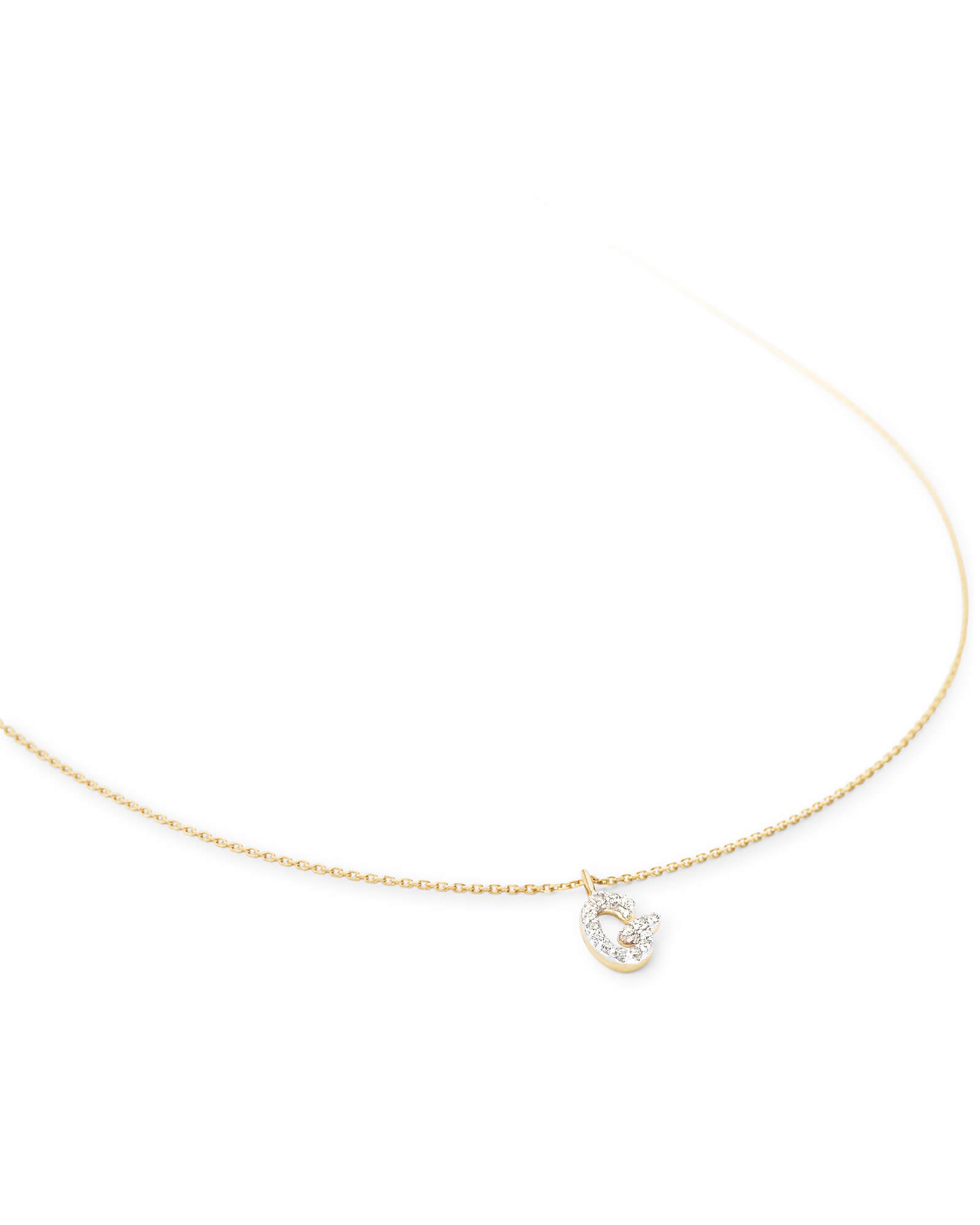 Diamond Letter G Pendant Necklace in 14k Yellow Gold | Kendra Scott
