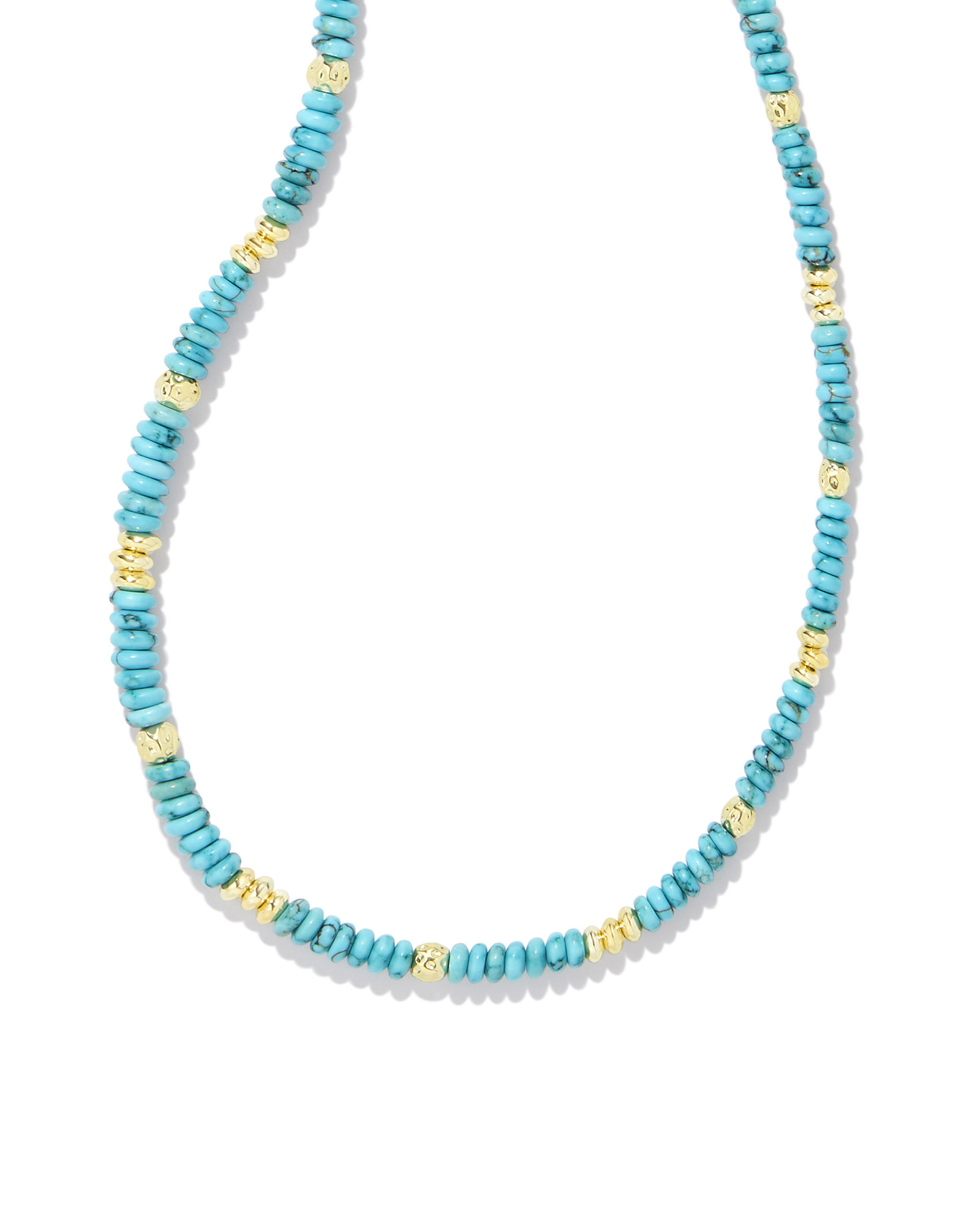 Deliah Gold Strand Necklace in Variegated Turquoise Magnesite | Kendra ...
