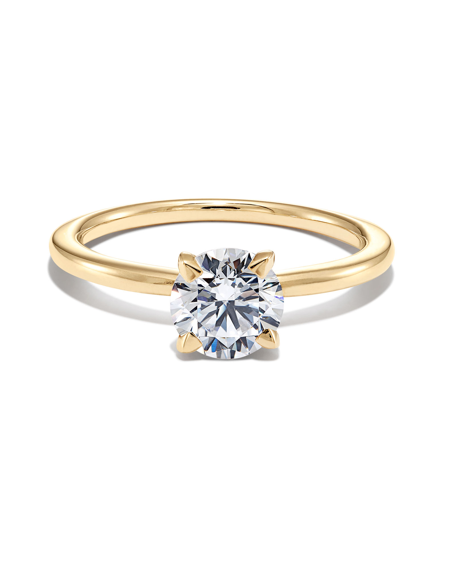 Round Solitaire Engagement Ring in 14k Yellow Gold | Kendra Scott