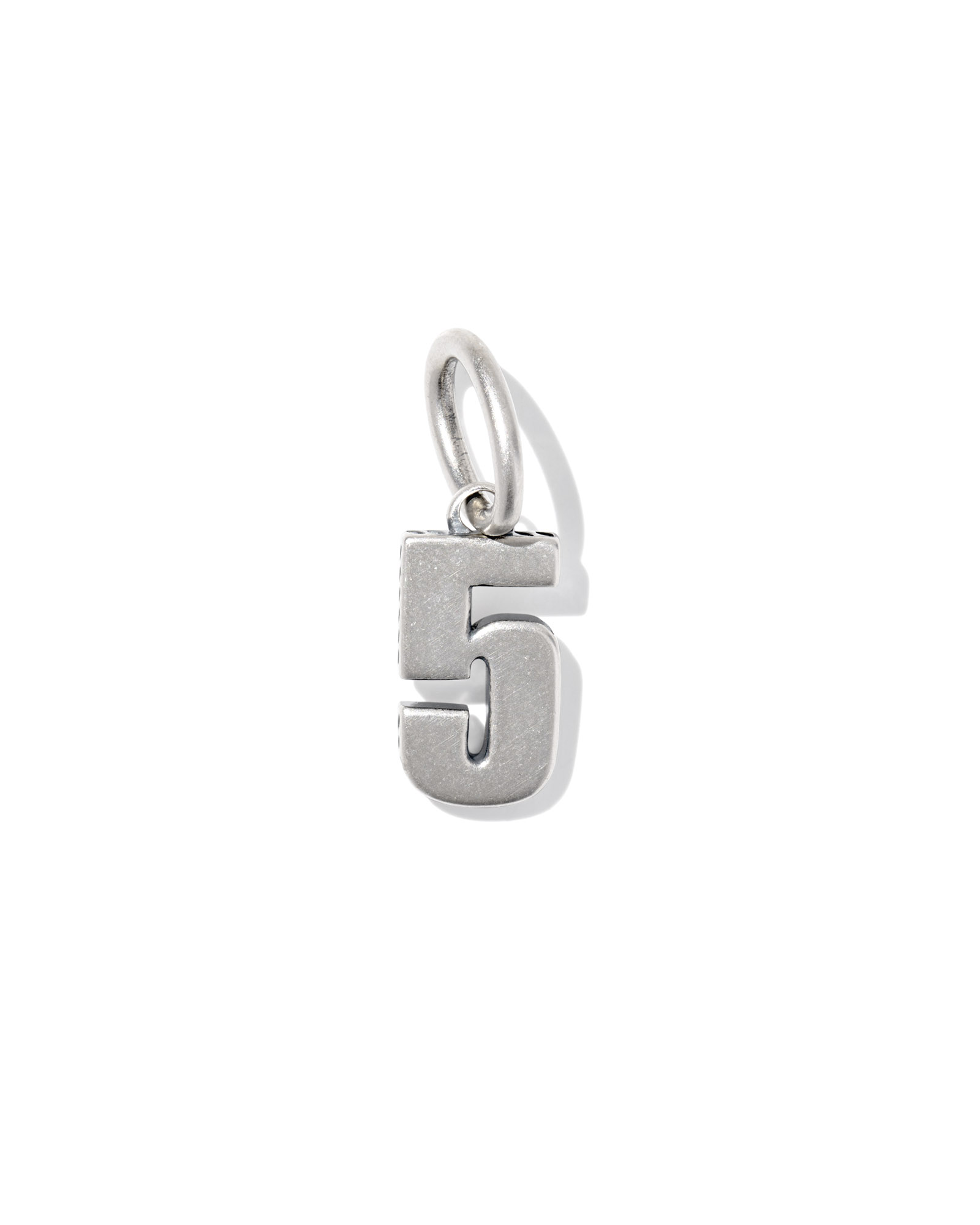 Large Metal Number 5 Oxidized Sterling Silver Charm | Kendra Scott