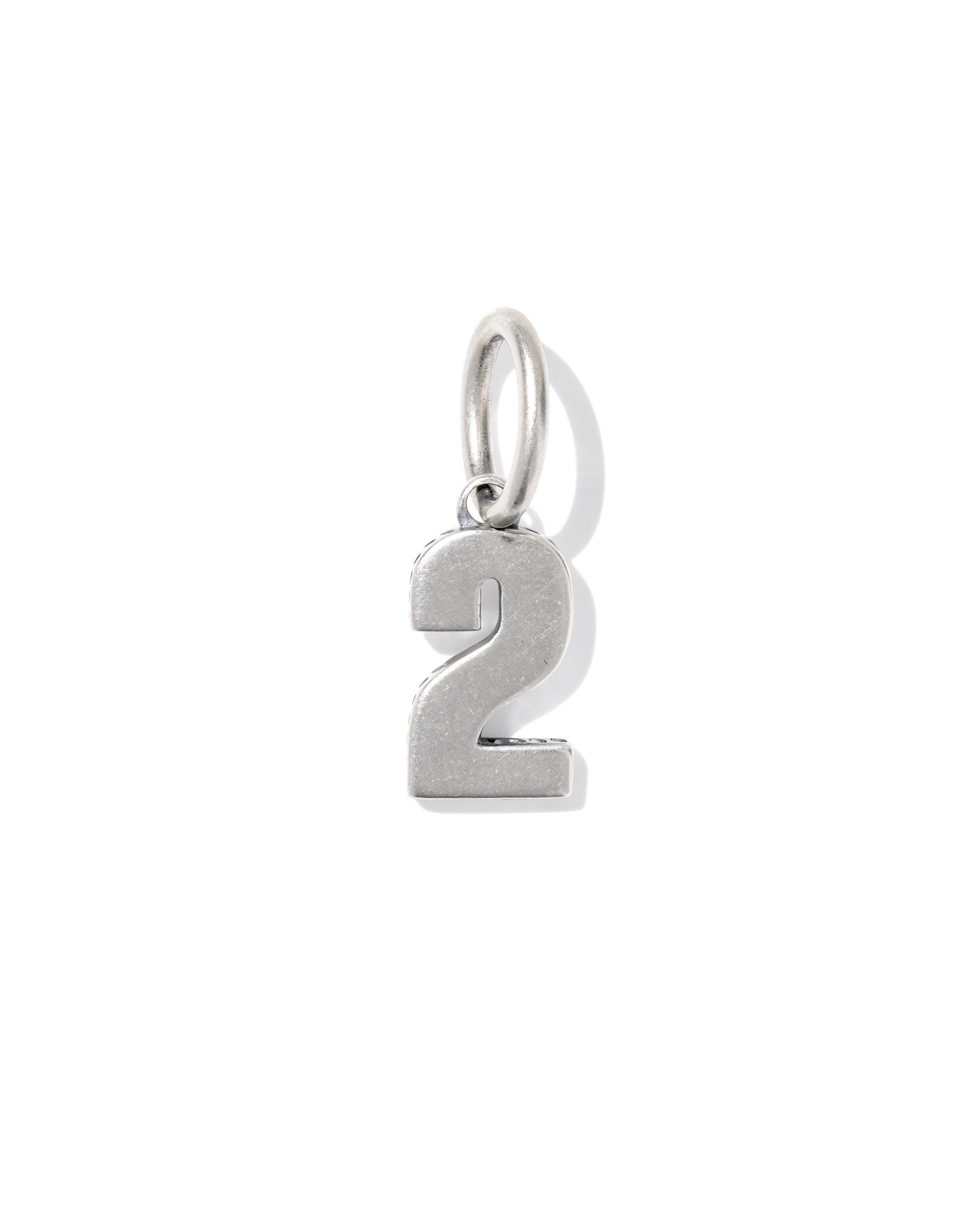 Large Metal Number 2 Oxidized Sterling Silver Charm | Kendra Scott