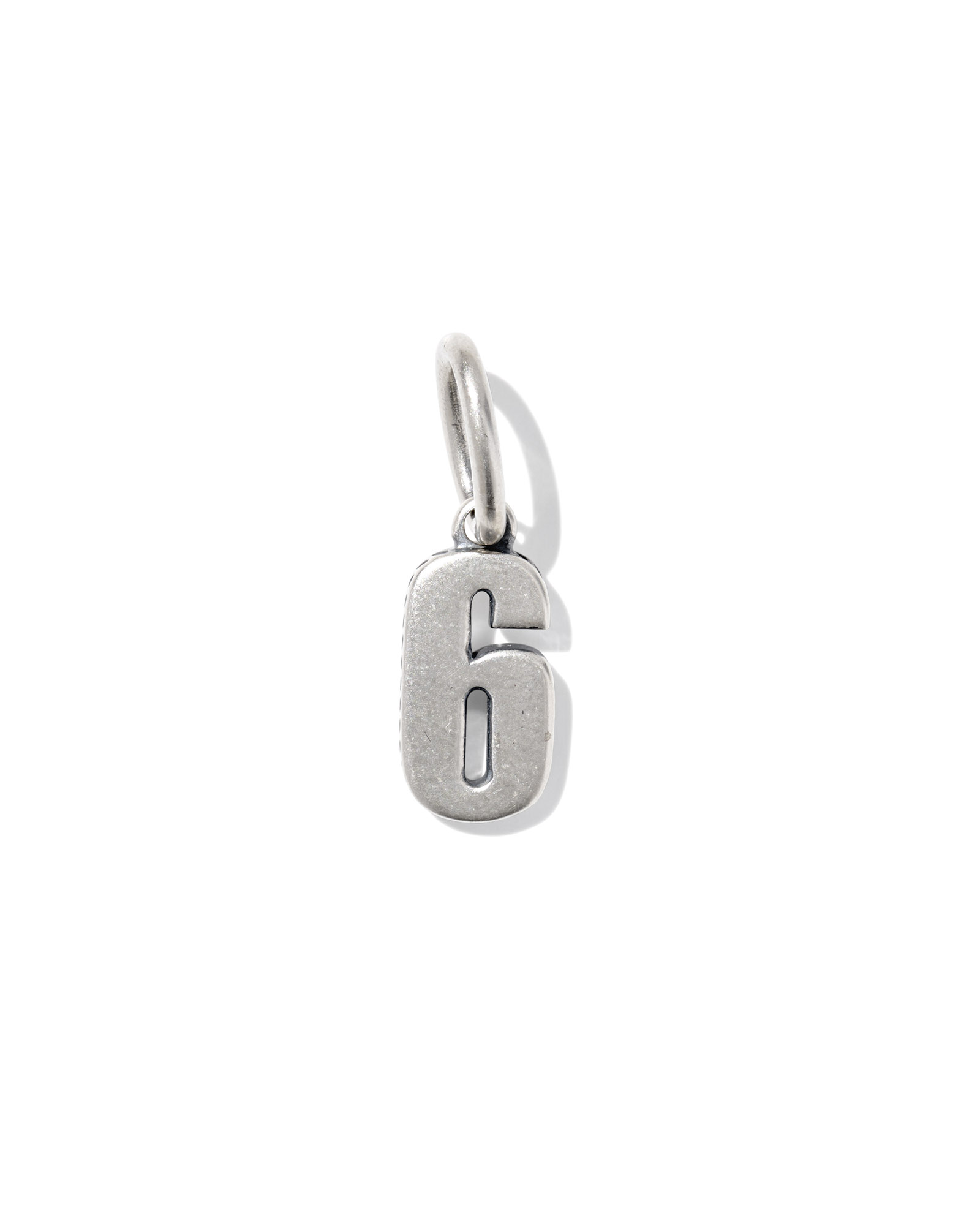 Large Metal Number 6 Oxidized Sterling Silver Charm | Kendra Scott