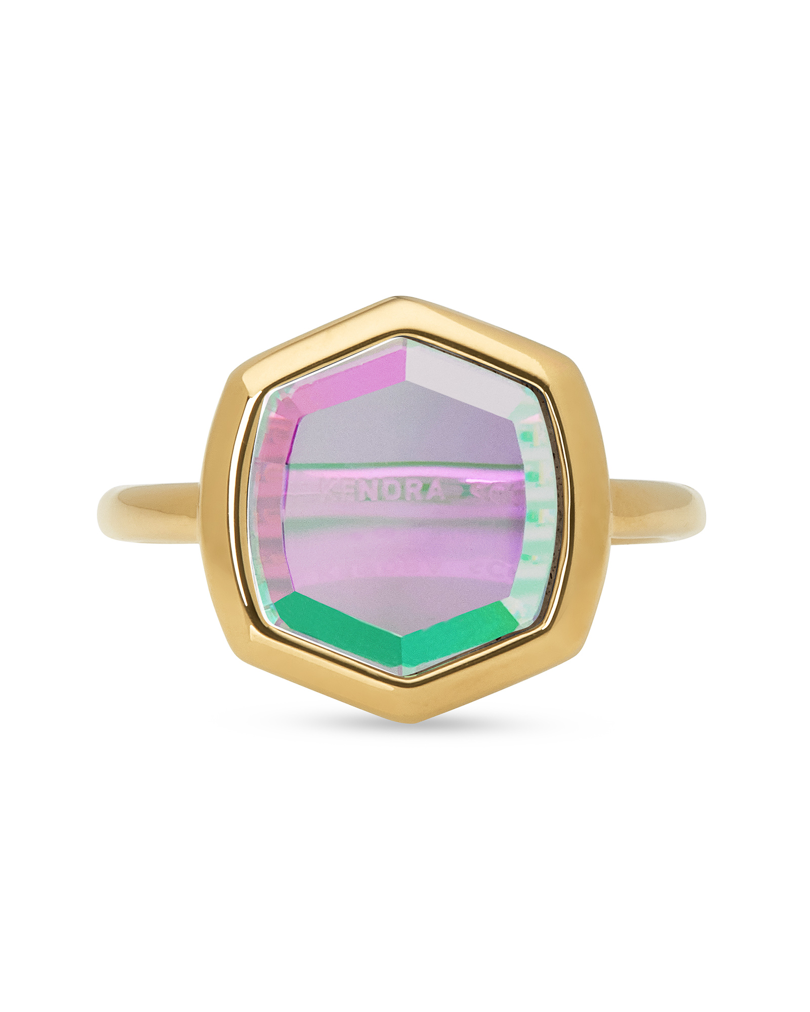 Davis 18k Gold Vermeil Cocktail Ring in Dichroic Glass - 6 | Kendra Scott