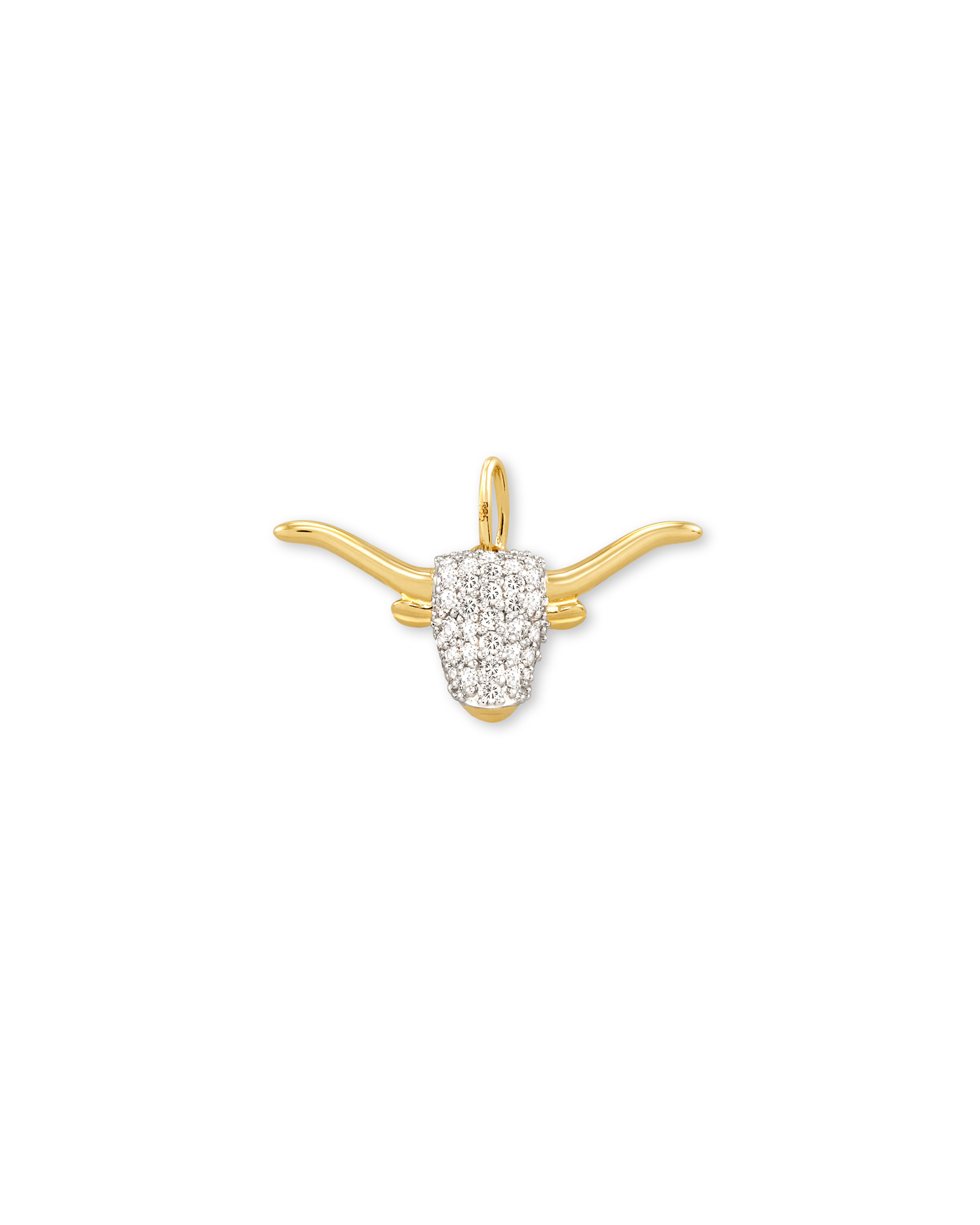 Pave Longhorn 14k Yellow Gold Charm in White Diamond | Kendra Scott