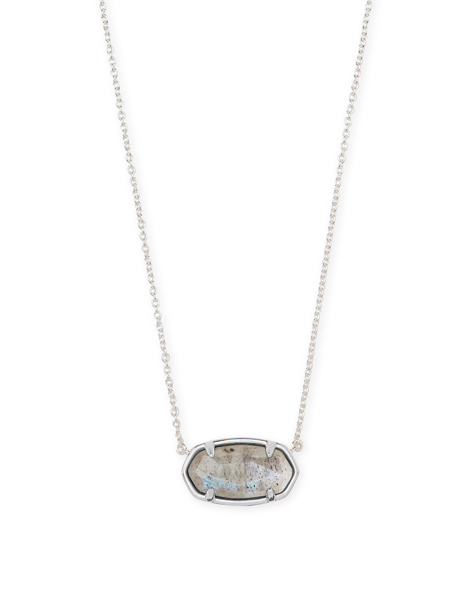 Elisa Sterling Silver Pendant Necklace in Gray Labradorite | Kendra Scott