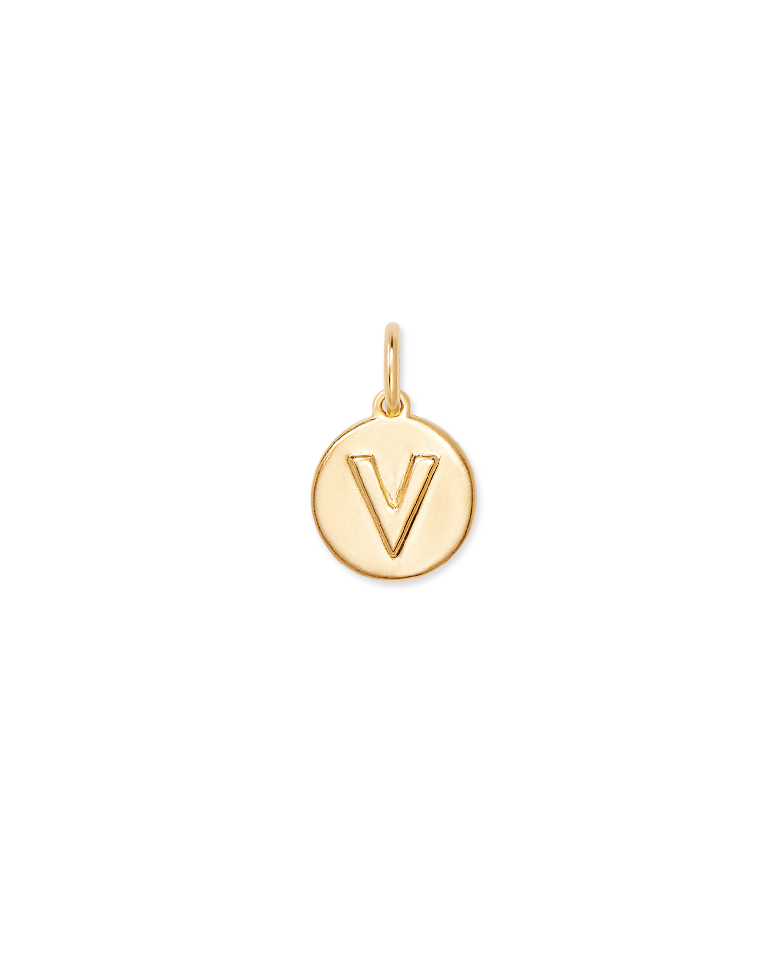 Letter V Coin Charm in 18k Gold Vermeil | Kendra Scott