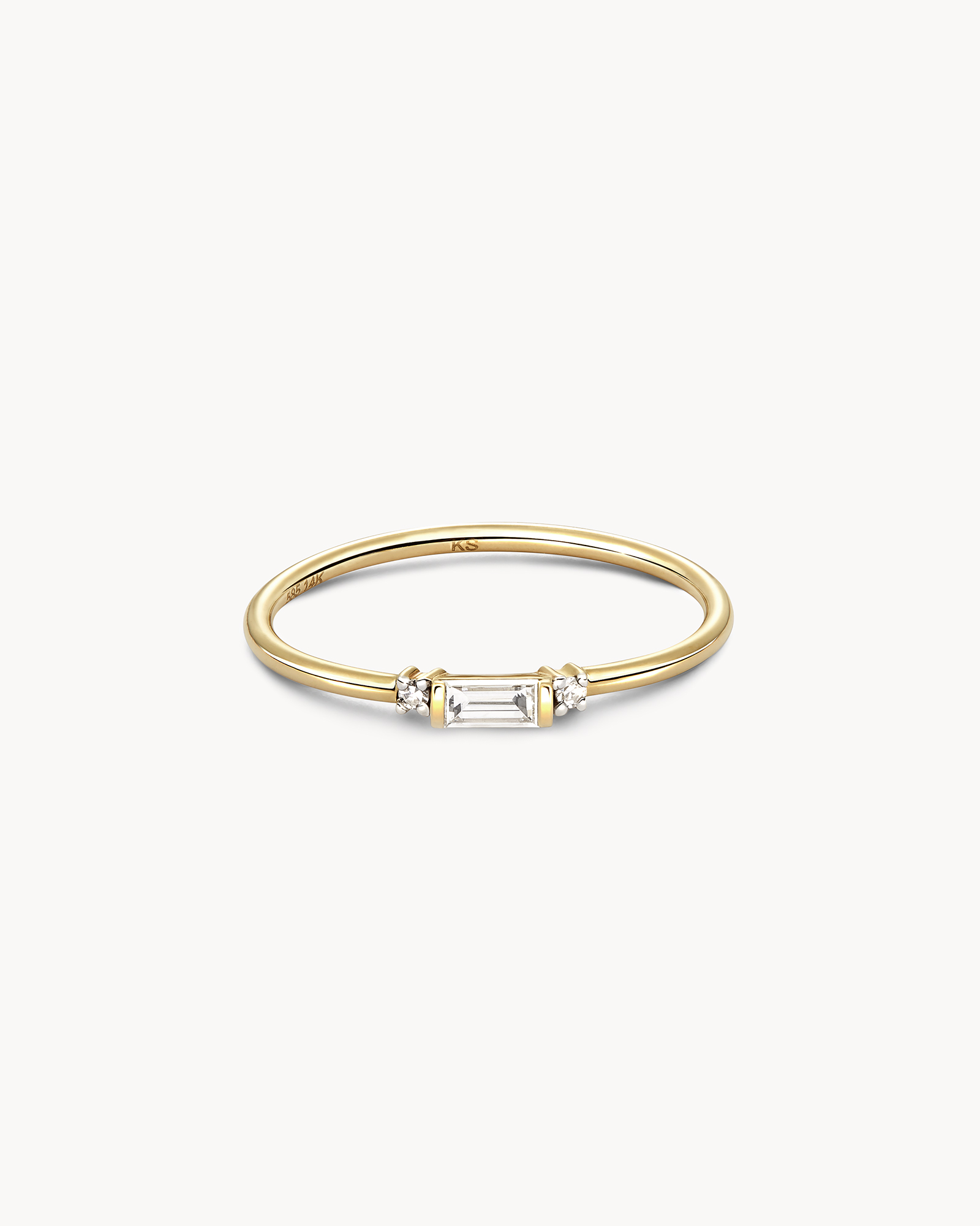 Maria 14k Yellow Gold Band Ring in White Diamond - 8 | Kendra Scott