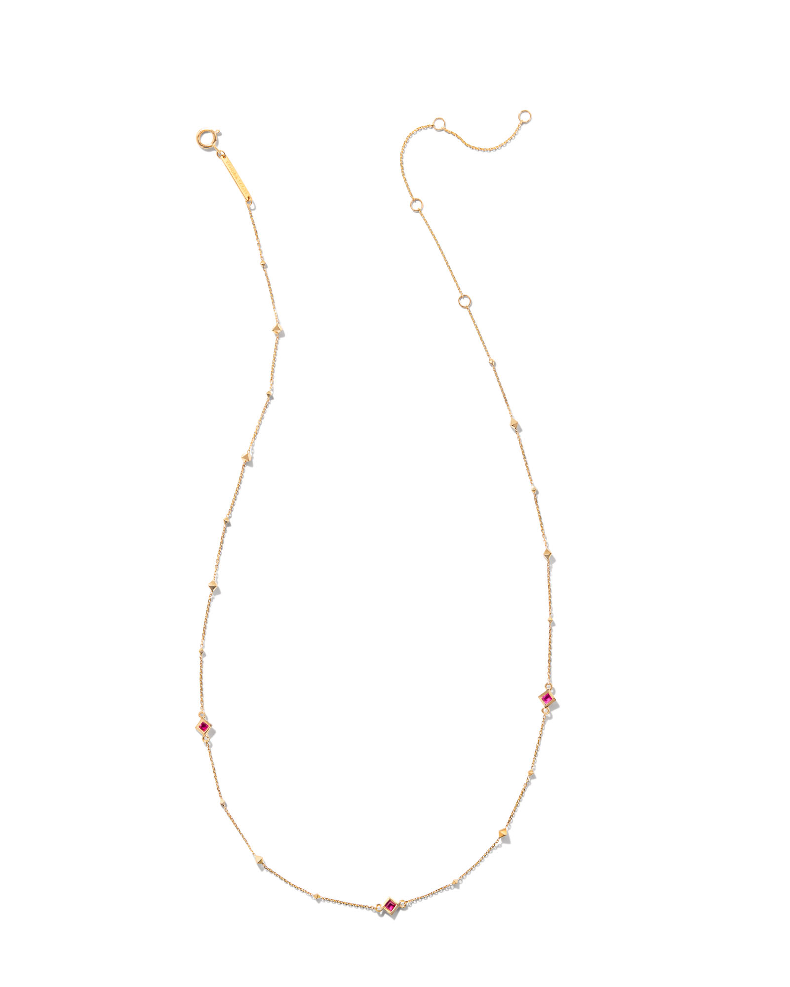 Michelle 14k Yellow Gold Strand Necklace in Ruby | Kendra Scott