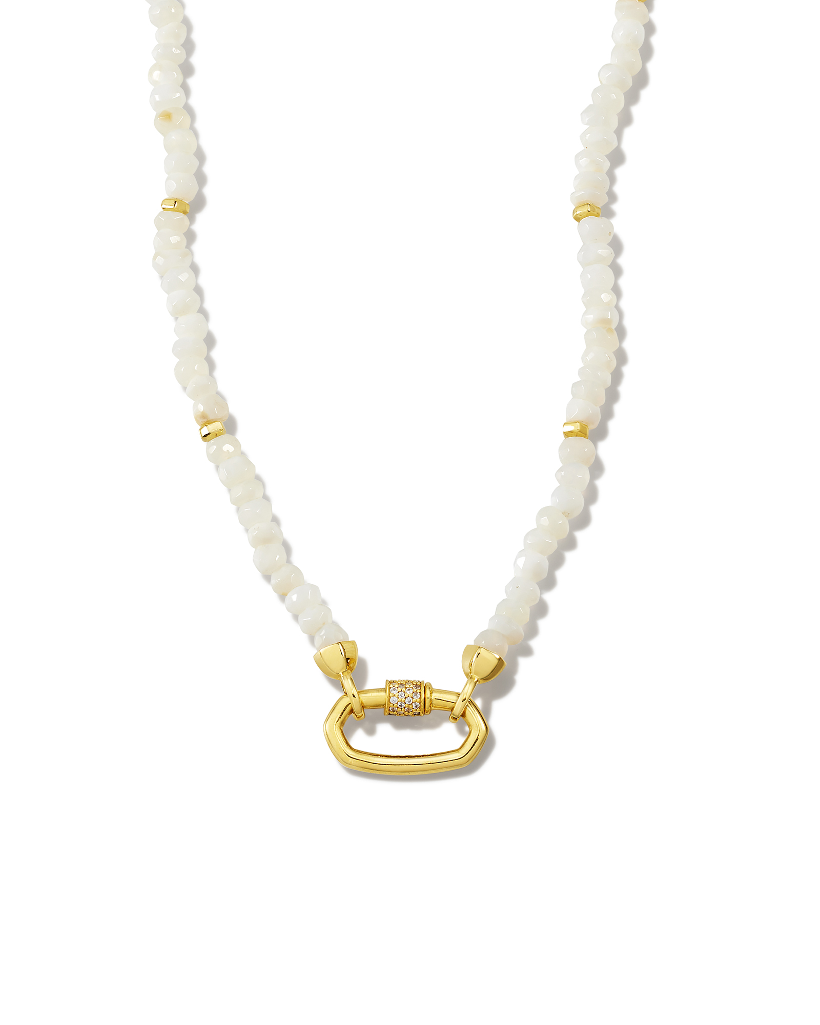 Bristol 18k Gold Vermeil Opal Strand Necklace in White Opal | Kendra Scott