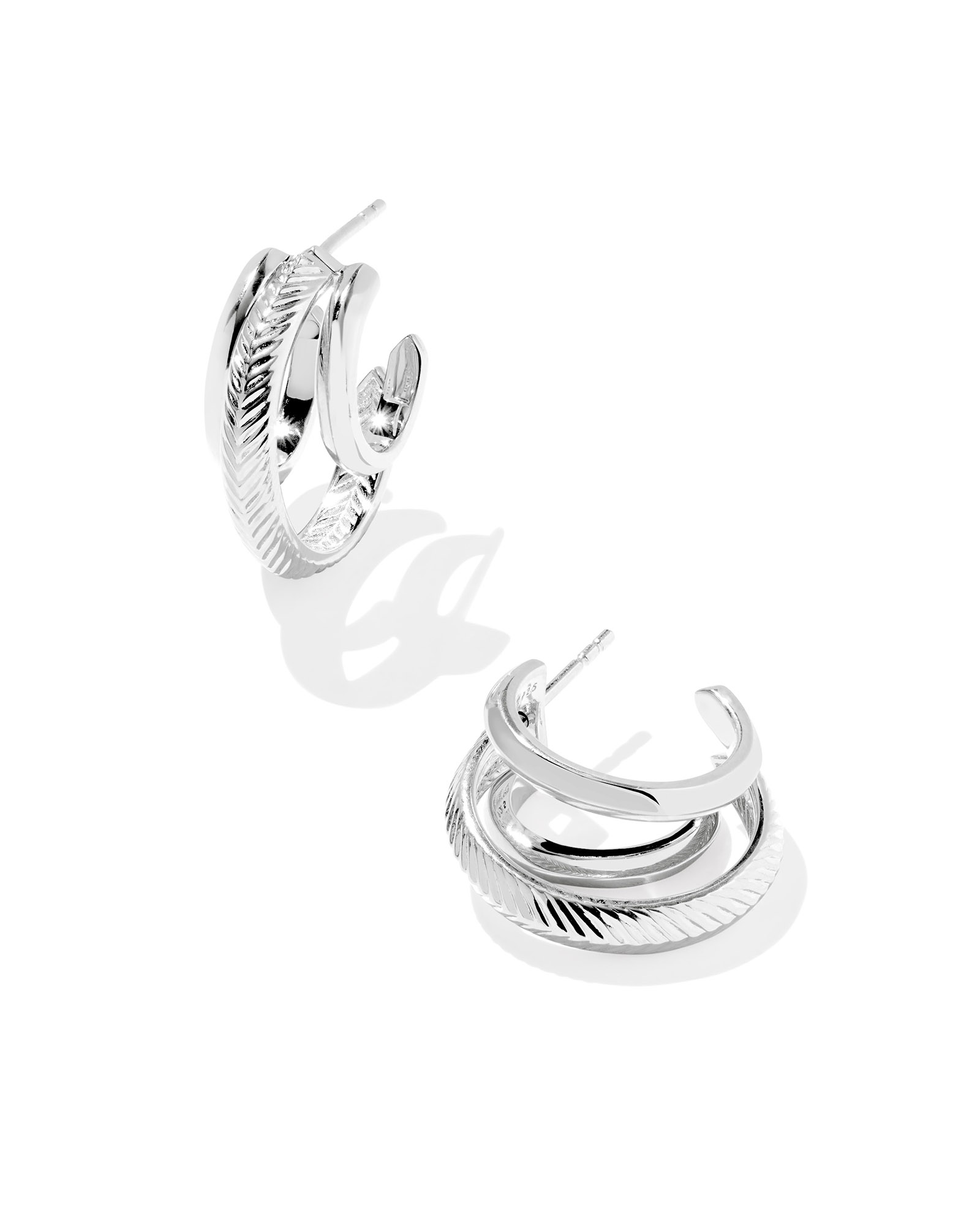 Miranda Sterling Silver Convertible Hoop Earrings | Kendra Scott
