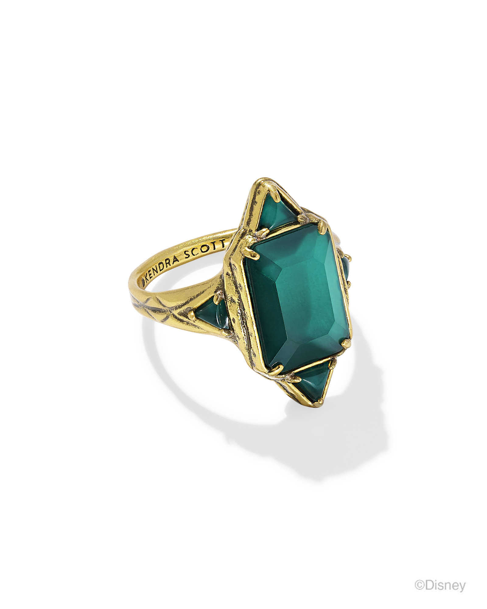 Disney | Kendra Scott The Queen Vintage Gold Cocktail Ring in Dark ...