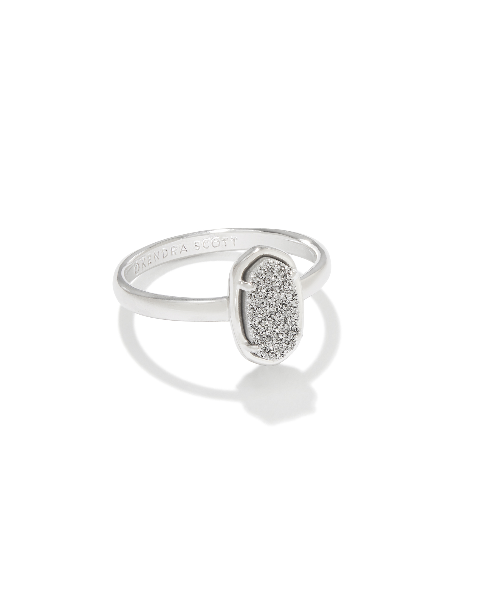 Grayson Silver Band Ring in Platinum Drusy | Kendra Scott