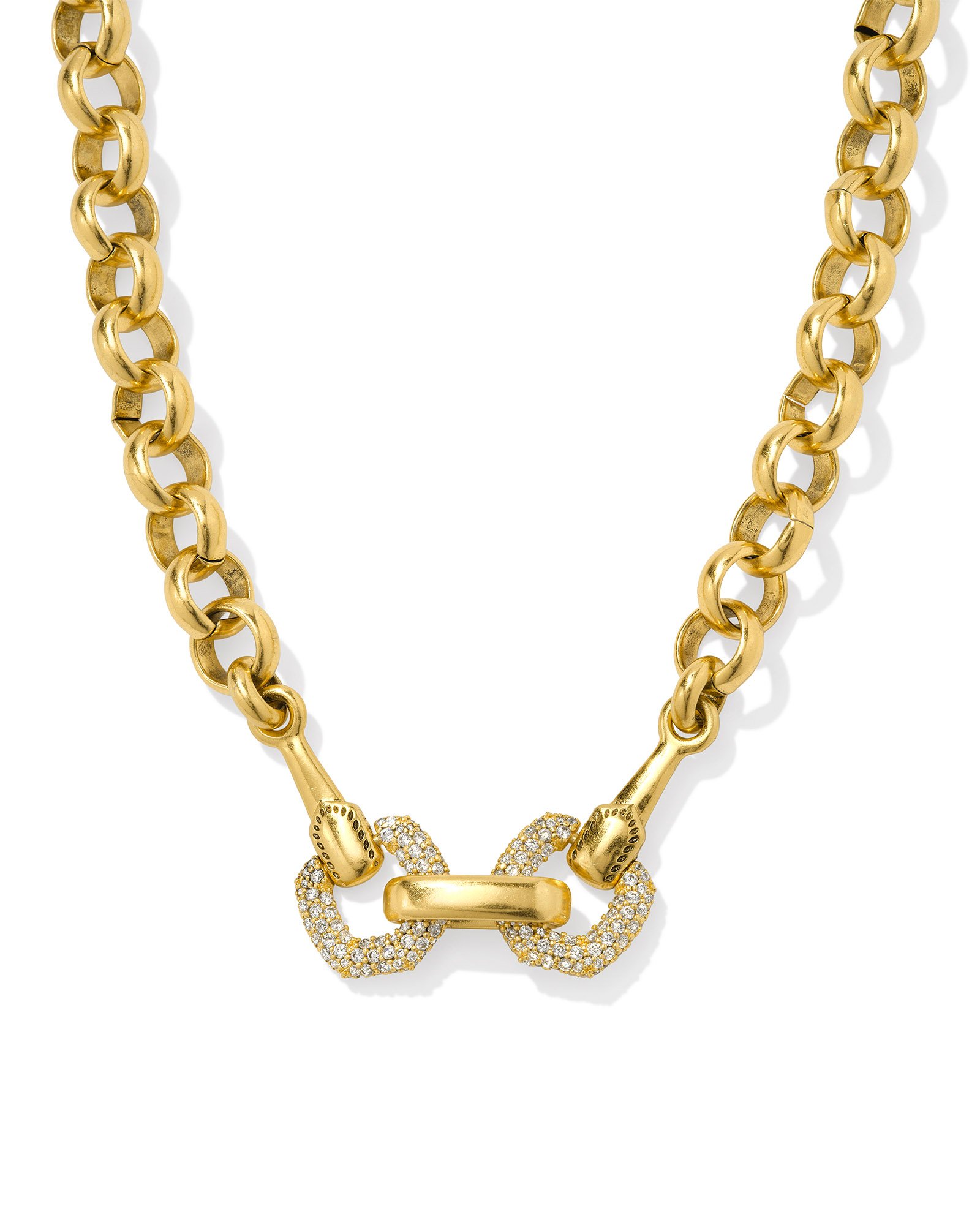 Beau Vintage Gold Pave Statement Necklace in White CZ | Kendra Scott