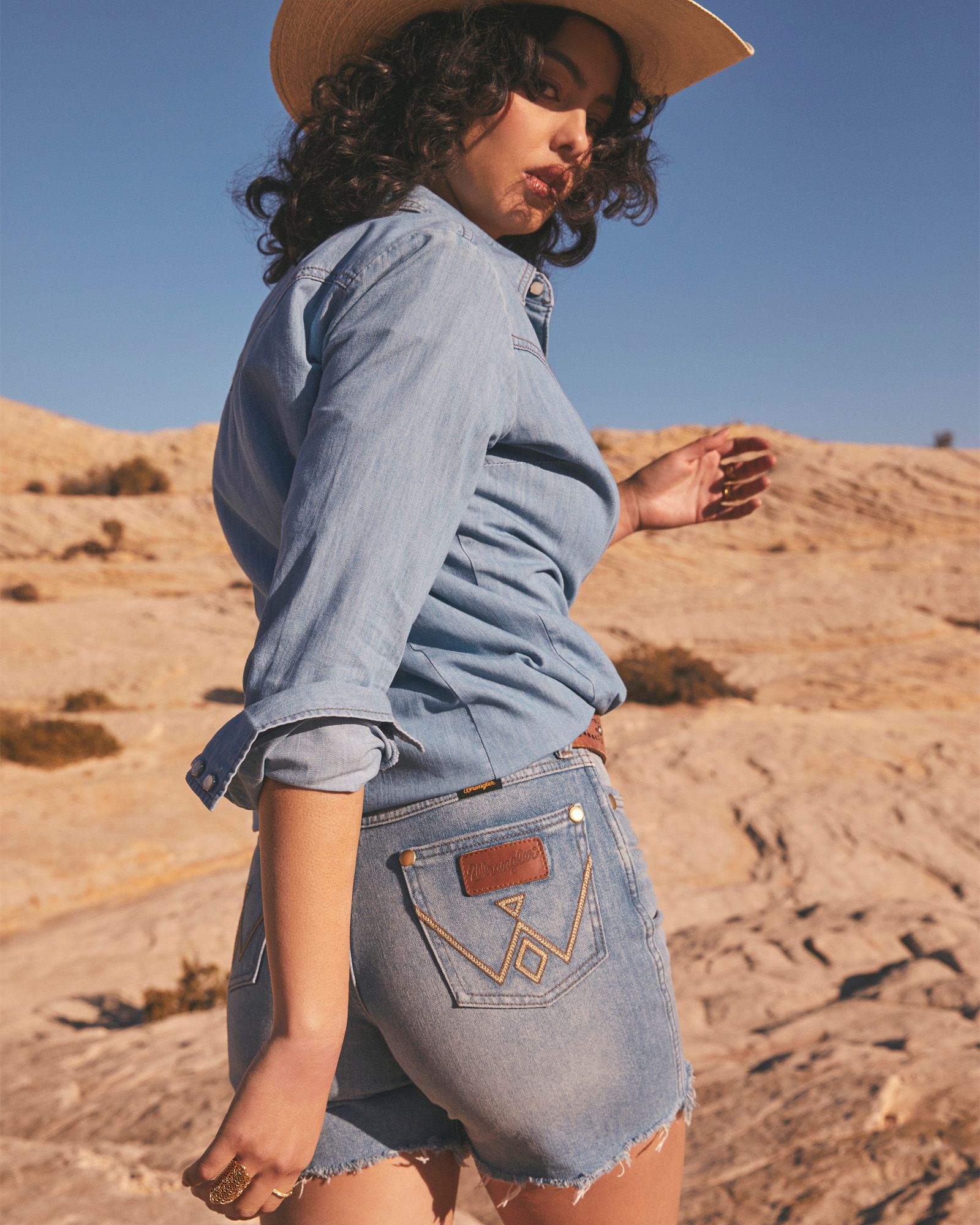 Wrangler® x Yellow Rose by Kendra Scott High Rise Cowboy Short | Kendra ...