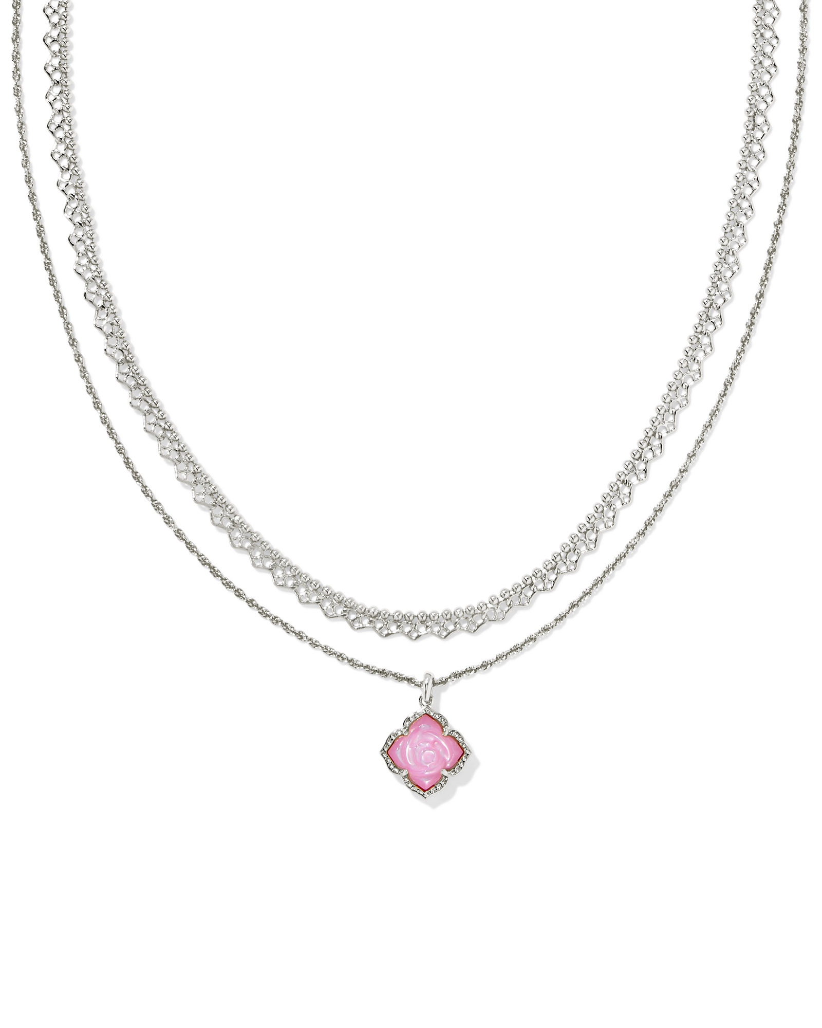 Mallory Rose Silver Multi Strand Necklace | Kendra Scott