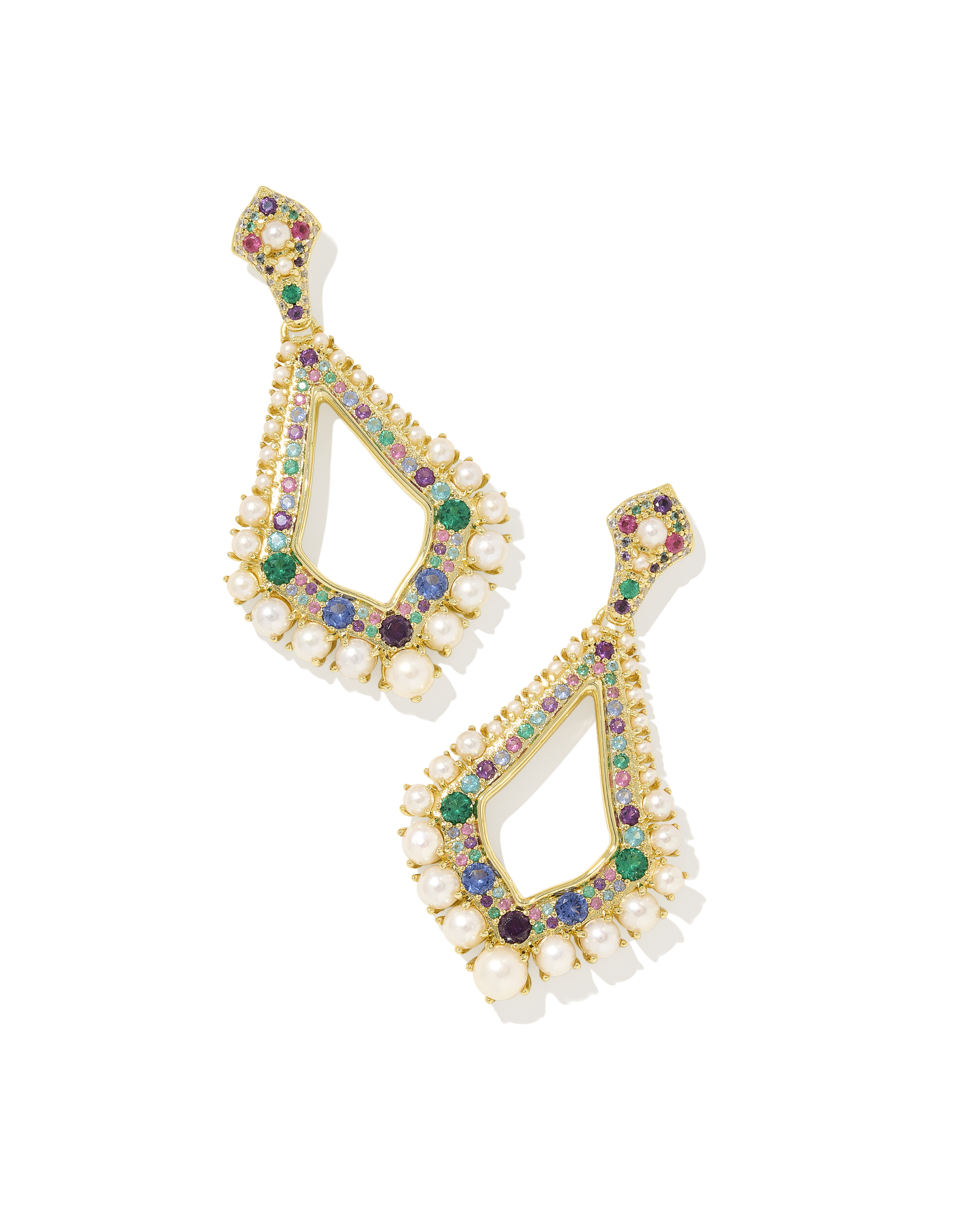 Krista Gold Statement Earrings in Multi Mix | Kendra Scott