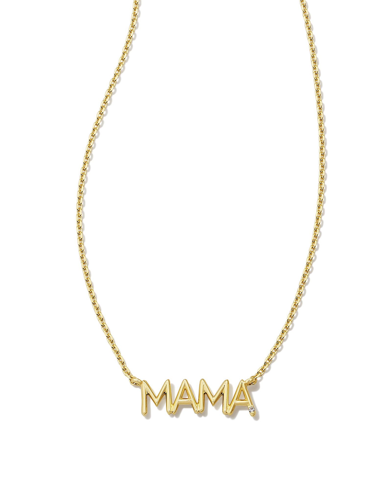 Mama 18k Gold Vermeil Sparkle Pendant Necklace in White Topaz | Kendra ...