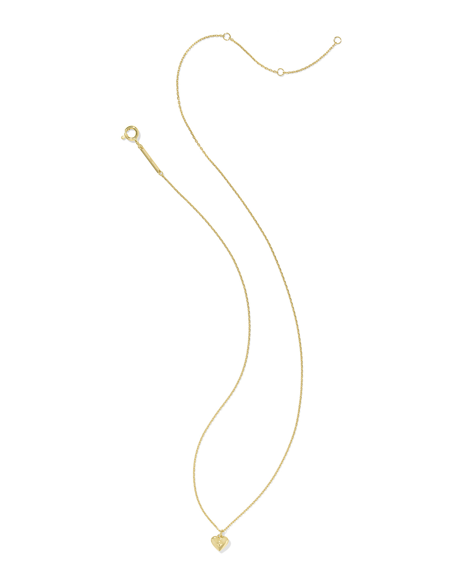 Maleia Metal Heart Necklace in 14k Yellow Gold | Kendra Scott