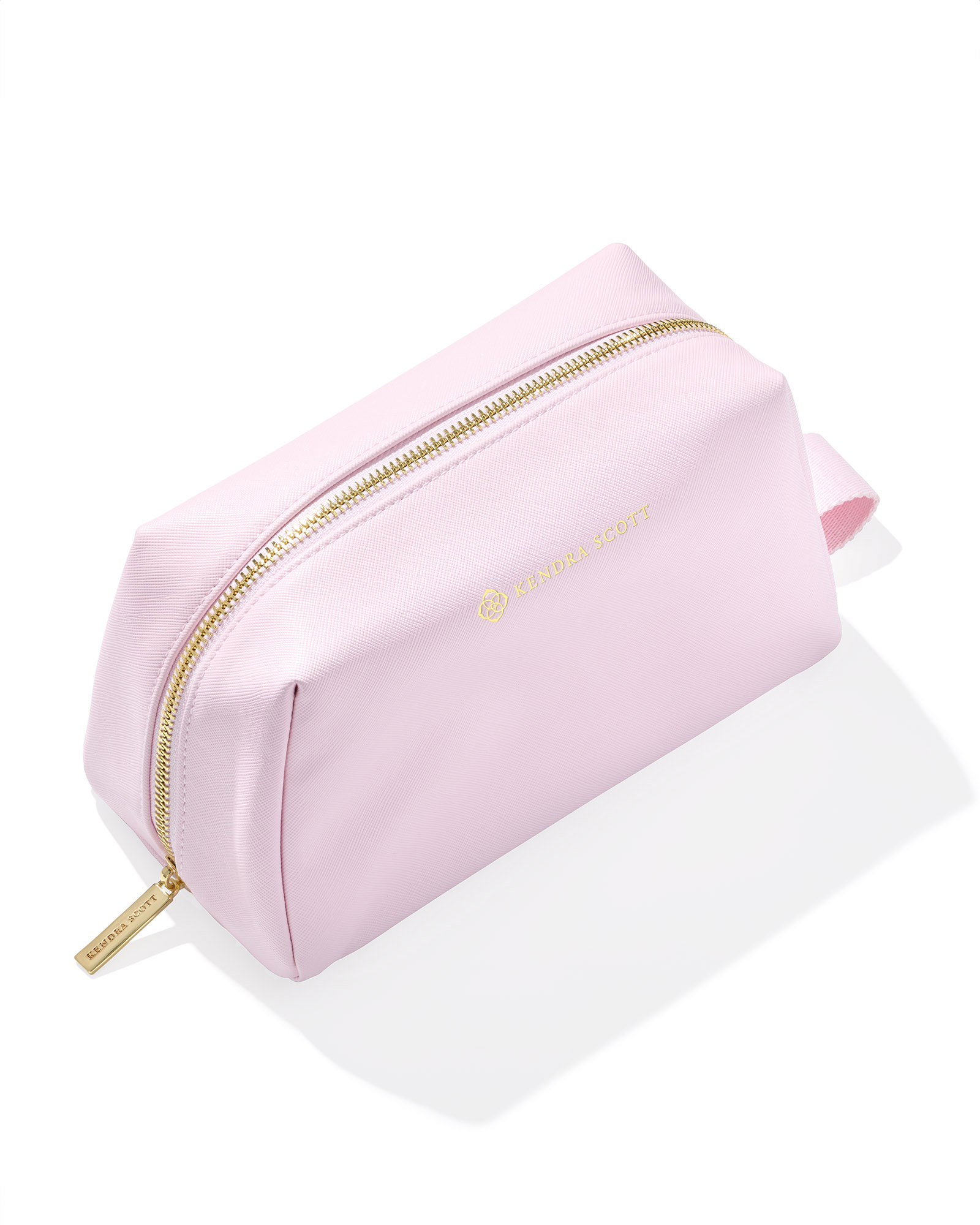 Large Cosmetic Zip Case in Pink | Kendra Scott