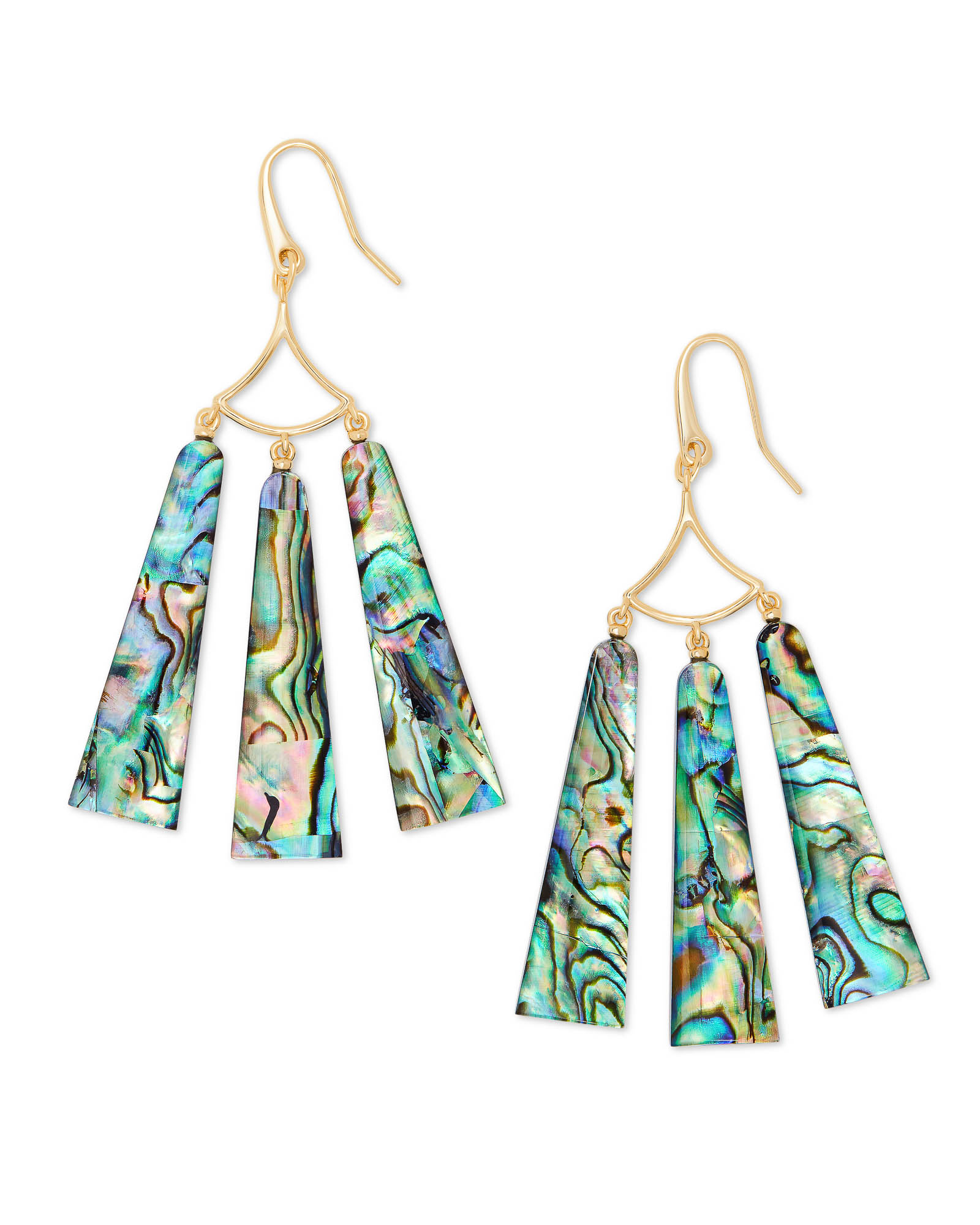 Layton Gold Statement Earrings in Abalone Shell | Kendra Scott