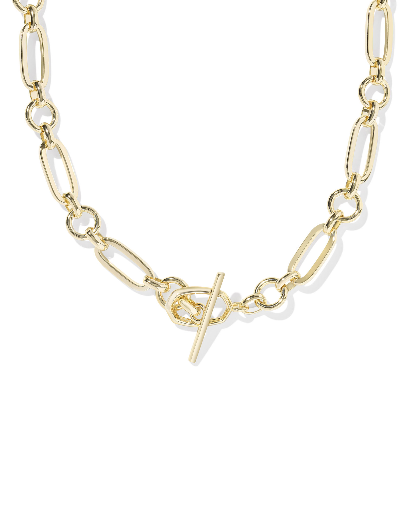 Sylvia Gold Metal Link and Chain Necklace | Kendra Scott