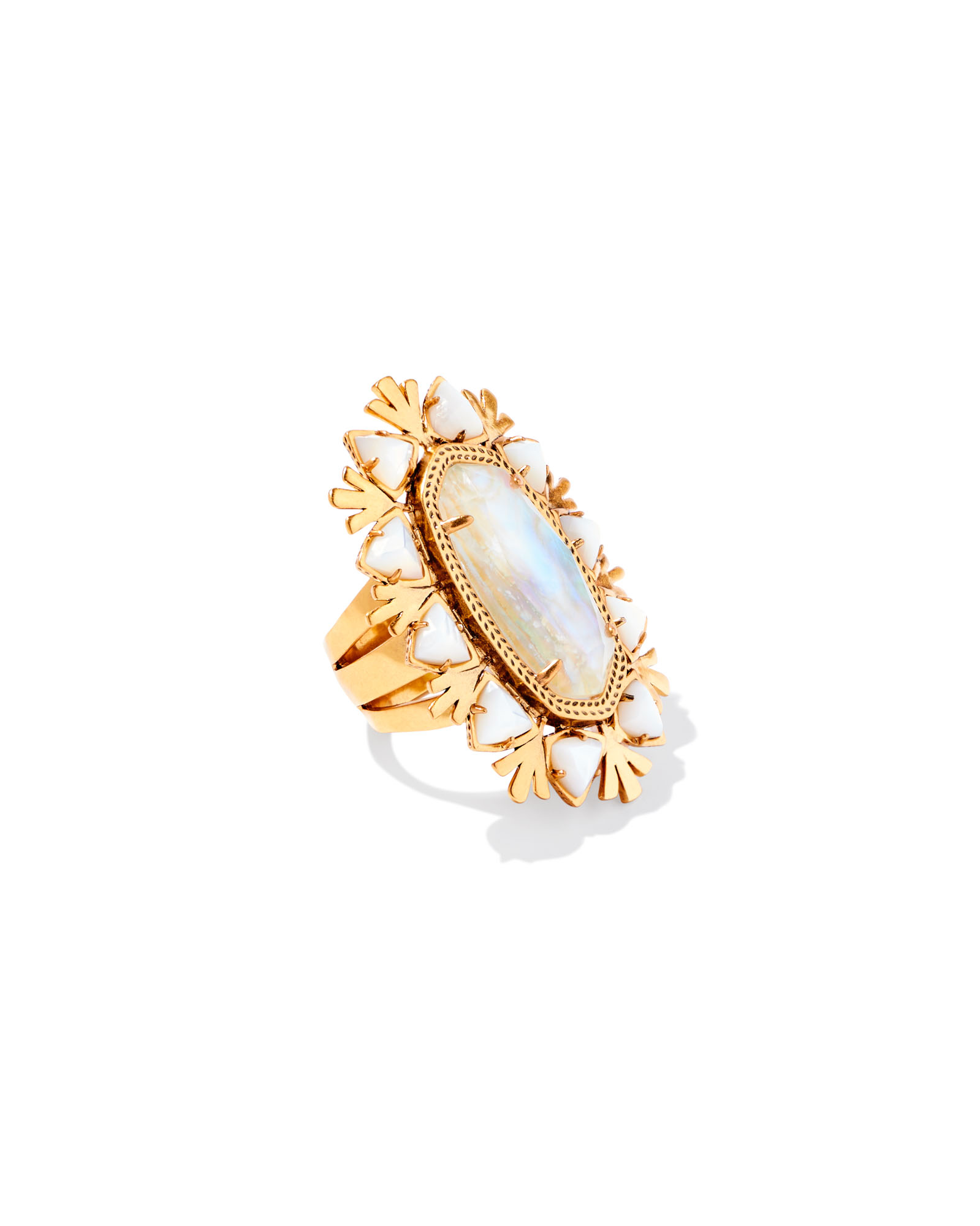 Havana Vintage Gold Cocktail Ring in Iridescent Abalone | Kendra Scott