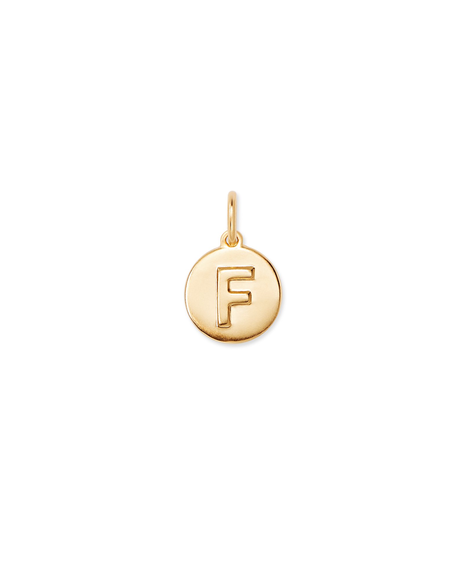Letter F Coin Charm in 18k Gold Vermeil | Kendra Scott