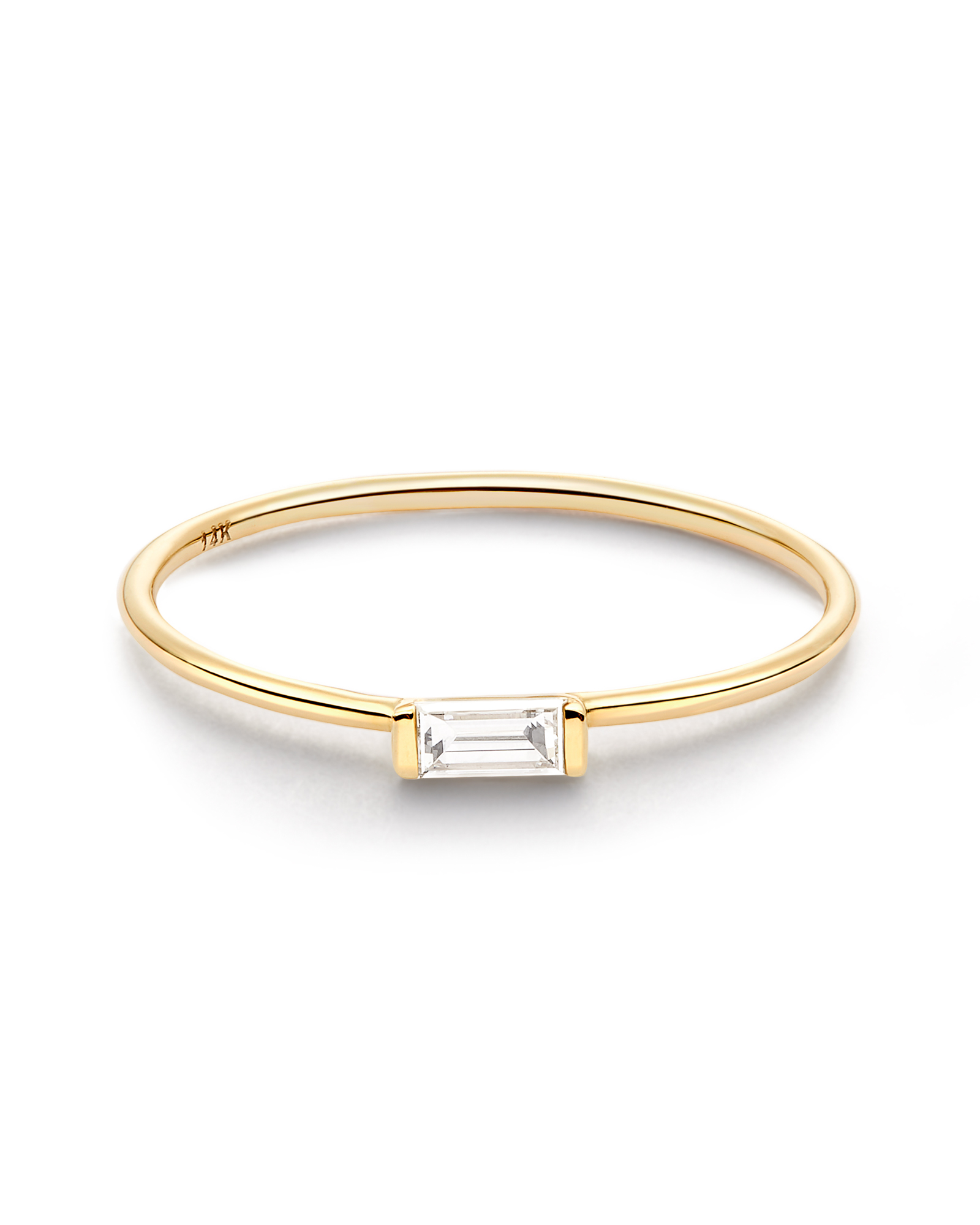 Isabella 14k Yellow Gold Band Ring in White Diamond - 6 | Kendra Scott