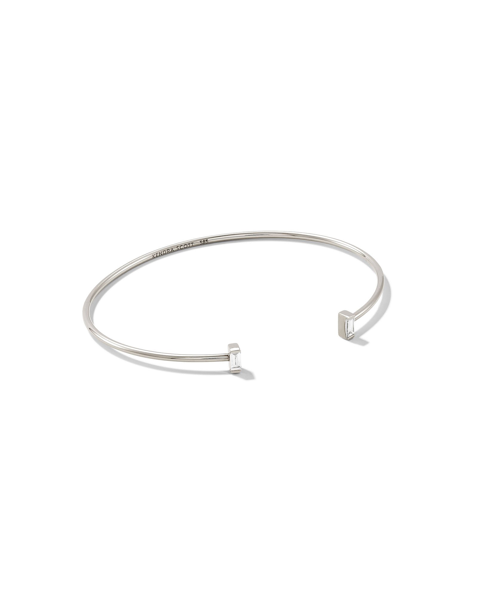 Isabella 14k White Gold Cuff Bracelet in White Diamond | Kendra Scott