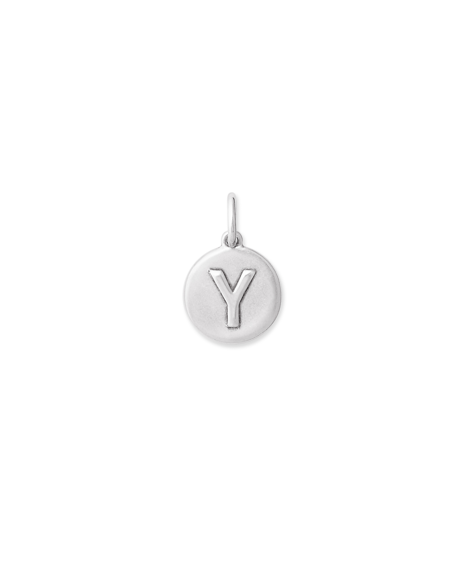 Letter Y Coin Charm in Oxidized Sterling Silver | Kendra Scott