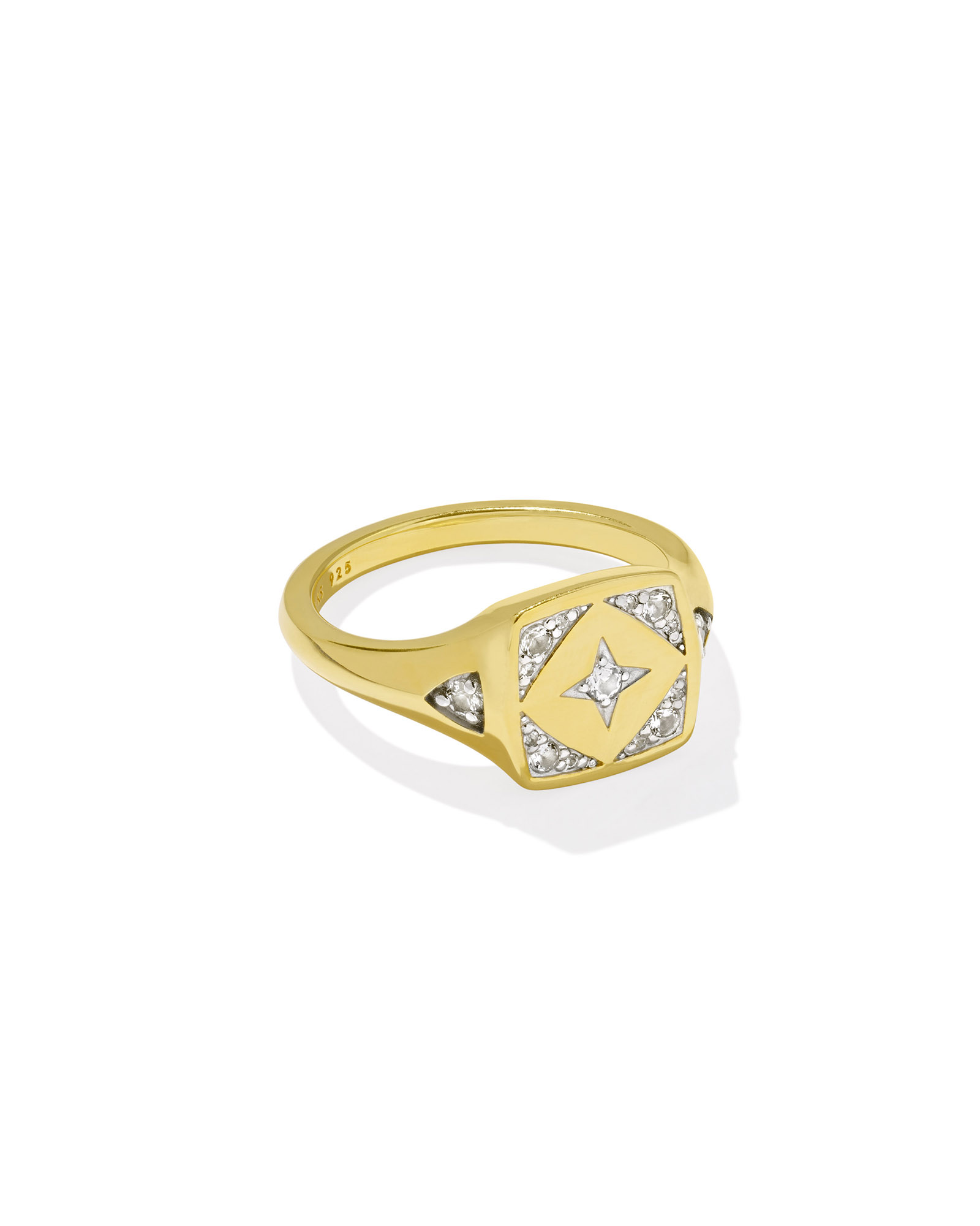 Ashby 18k Gold Vermeil Statement Ring in White Topaz | Kendra Scott