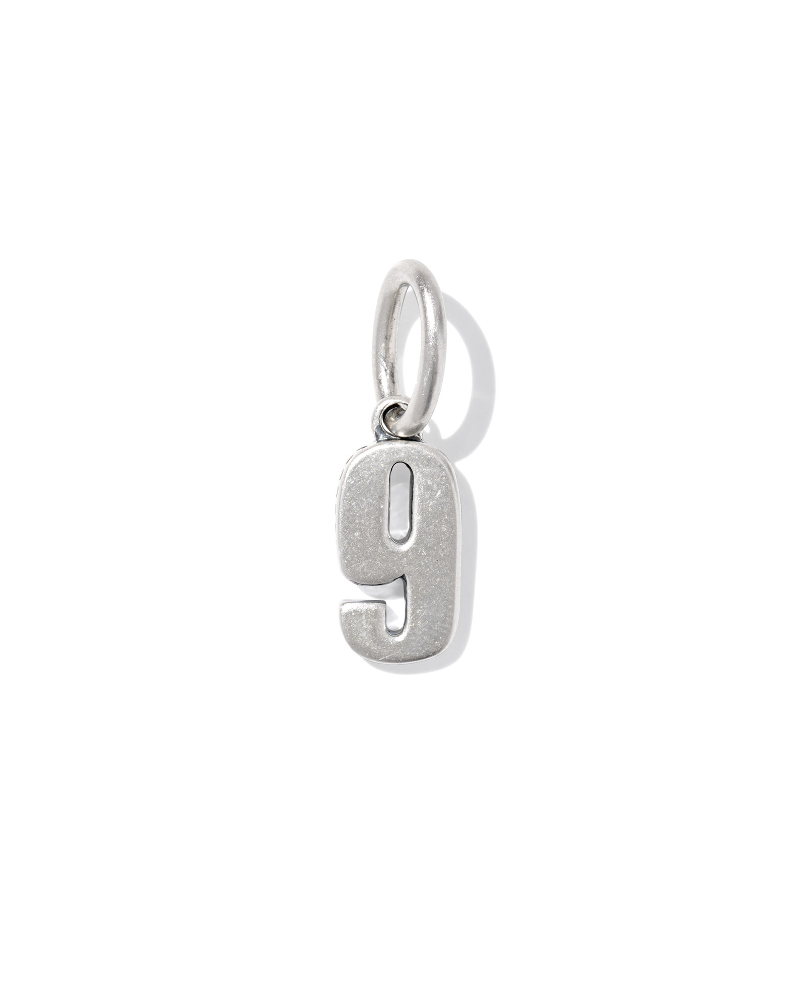 Large Metal Number 9 Oxidized Sterling Silver Charm | Kendra Scott