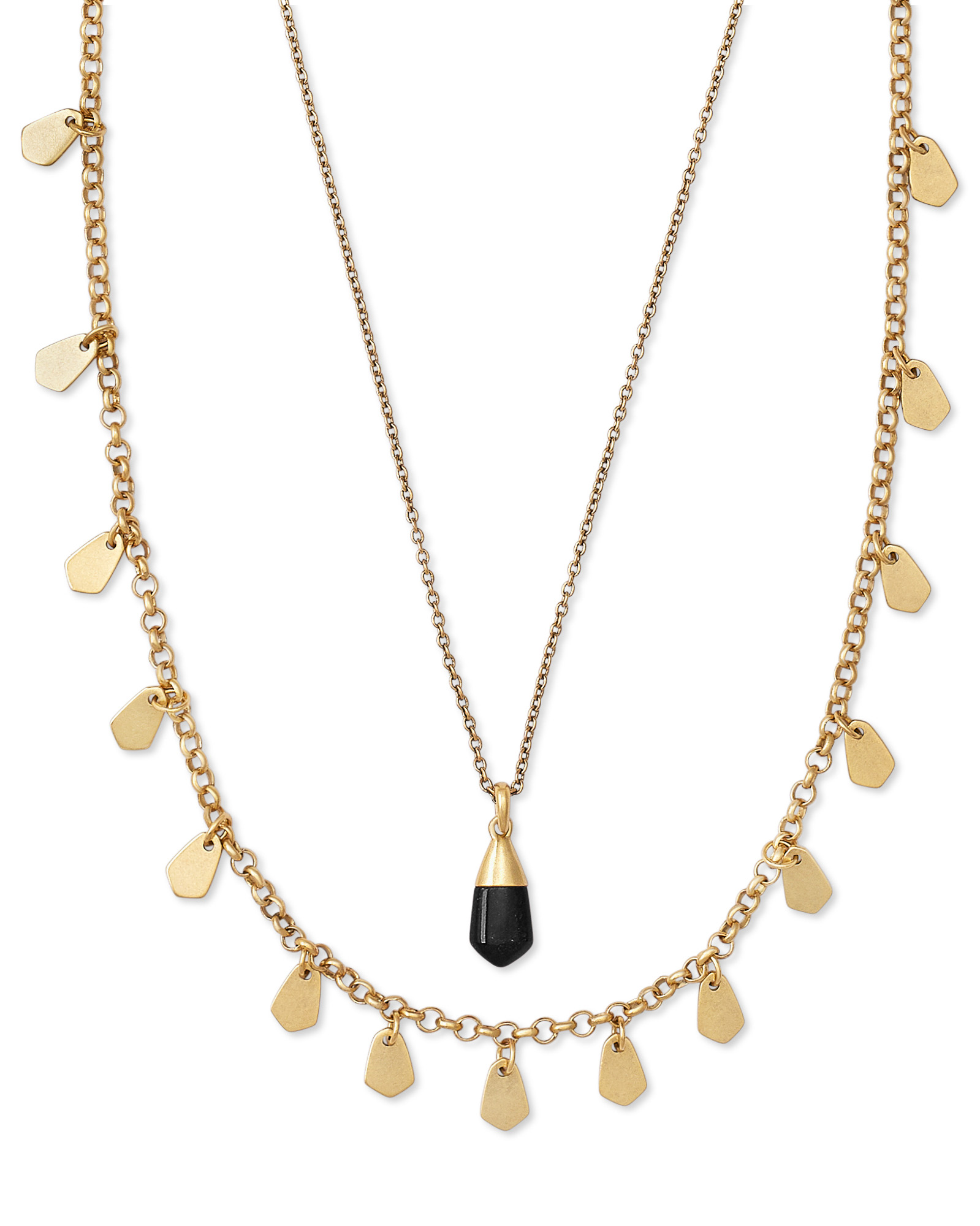 Frieda Vintage Gold Multi Strand Necklace in Golden Obsidian | Kendra Scott